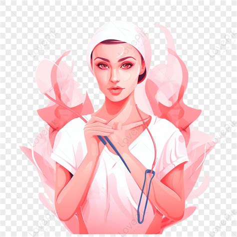 간호사의 날 핑크 만화 여신직업직업 여성병원 Png 일러스트 무료 다운로드 Lovepik