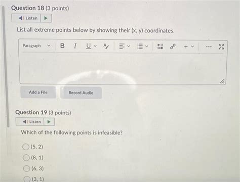 Solved The Following Is A Graph Of A Linear Programming