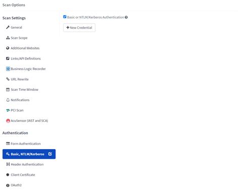 Configuring Basic Digest Ntlmkerberos And Negotiate Authentication Acunetix