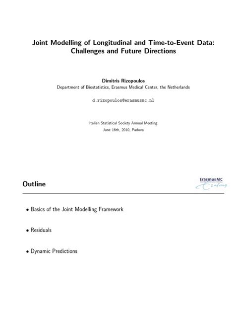 Joint Modelling Challenges And Future Directions Pdf Statistical Theory Statistics