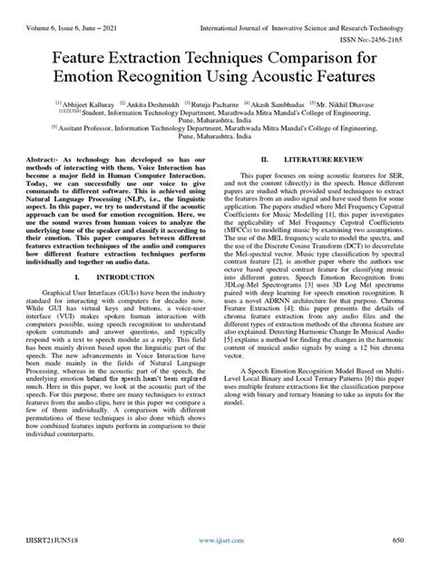 Feature Extraction Techniques Comparison For Emotion Recognition Using