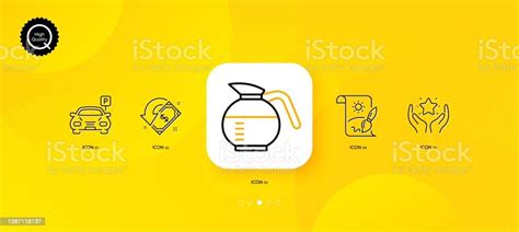 커피 포트 캐쉬백 및 주차 최소 라인 아이콘 웹 응용 프로그램의 경우 인쇄합니다 벡터 Championship에 대한 스톡 벡터 아트 및 기타 이미지