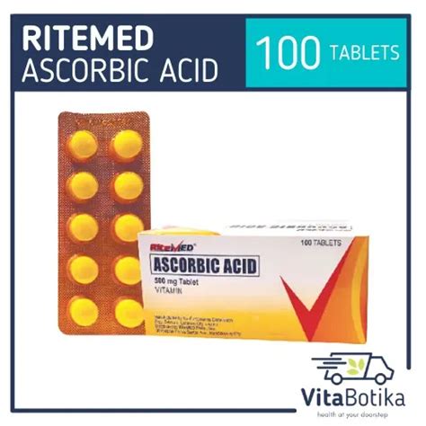 Spot Hot Sale Ritemed Ascorbic Acid Vitamin C 500mg 100 Tablets Box Lazada Ph