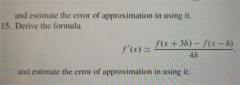 Solved And Estimate The Error Of Approximation In Using It