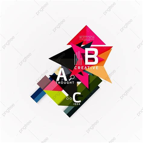 추상적 인 기하학적 옵션 인포 그래픽 배너 인포 차트 요약 배너 Png 일러스트 및 벡터 에 대한 무료 다운로드