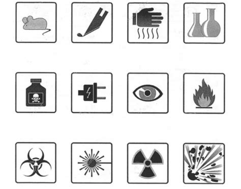 Lab Safety Symbols Matching Quiz