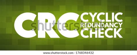 Crc Cyclic Redundancy Check Errordetecting Code Stock Vector Royalty