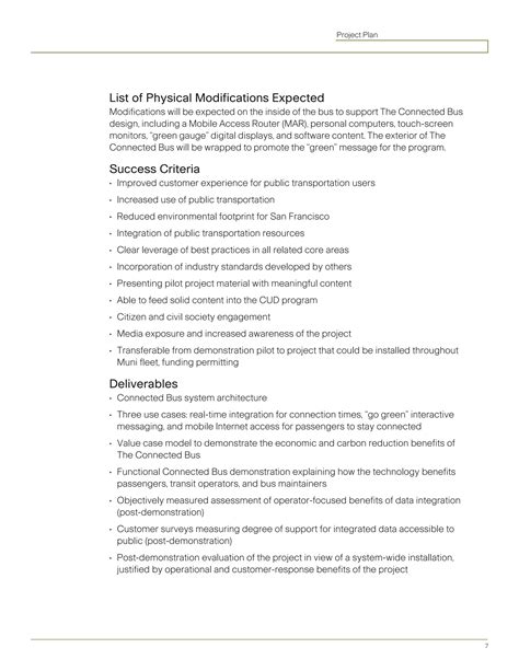 The Connected Bus Project Plan Ppt