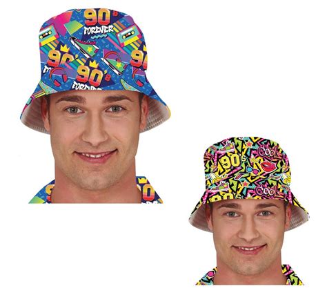 90er-Jahre-Hut in verschiedenen Farben