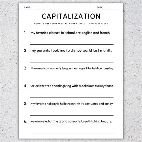Worksheets Practice Capitalization Capitalization Worksheets