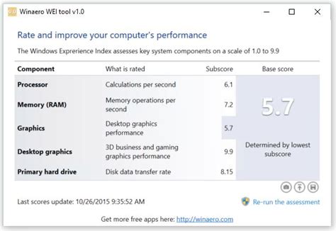 Windows Experience Index Windows 10 Forums