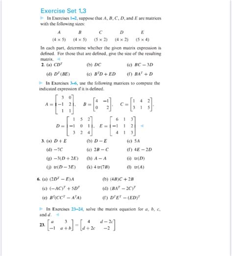 Solved Exercise Set 1 3 In Exercises 1 2 Suppose That A B