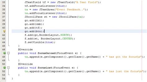 Focuslistener In Java