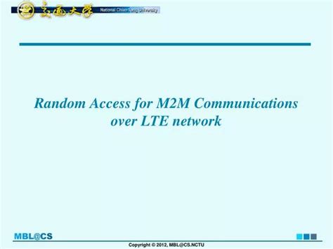 ppt random access for m2m communications over lte network powerpoint