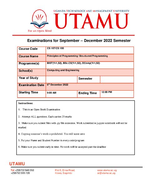 Cs 107 Cs 100 Exam This Is A An Exam On Ict In Organizations Utamu