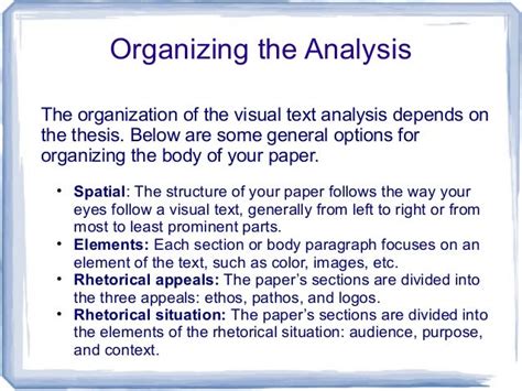 Analyzing Visual Texts