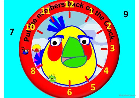 Numbers On The Clock Animated English ESL Powerpoints