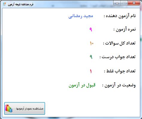 پروژه سی شارپ نرم افزار آزمون پروژه و آموزش برنامه نویسی