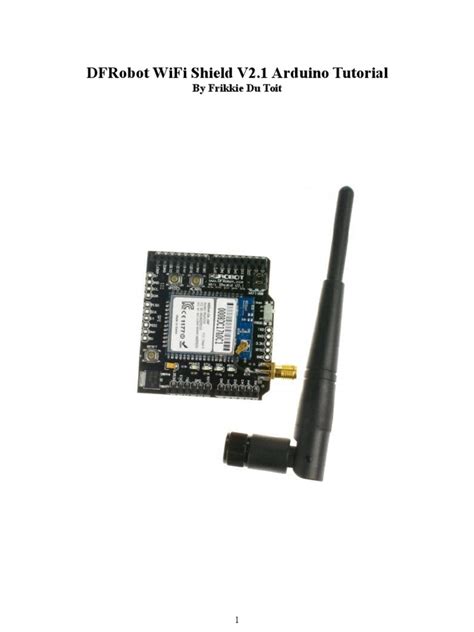dfrobot wifi shield v2 1 arduino tutorial by frikkie du toit pdf