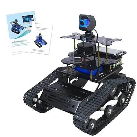 Raspberry Pi Smart AI Robot Car Kit ROS SLAM Tank Car With LIDAR Mapping Navigation Hd Camera