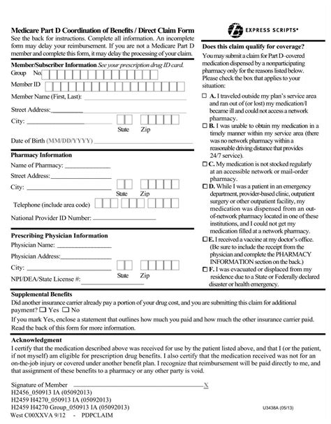 U3438 Esi Prescription Drug Claim Form Template Ucare