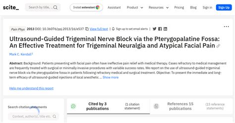 Ultrasound Guided Trigeminal Nerve Block Via The Pterygopalatine Fossa An Effective Treatment