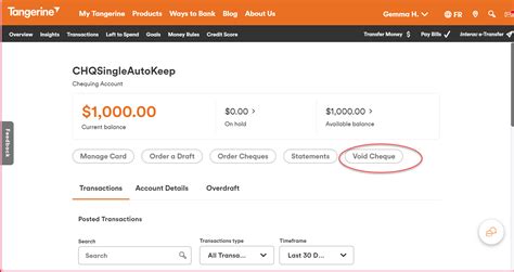 How Do I Get A Void Cheque Tangerine