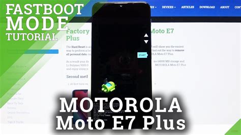 How To Open Fastboot Mode In Motorola Moto E7 Plus Fastboot Features Youtube
