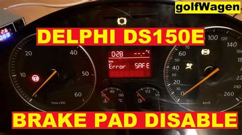 Delphi Ds150e Disable Brake Pad Warning Light Vw Golf 5 Youtube