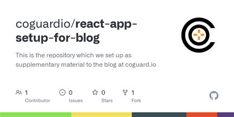 Github Coguardioreact App Setup For Blog This Is The Repository