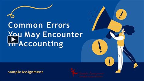 Common Errors You May Encounter In Accounting Presentation Free To