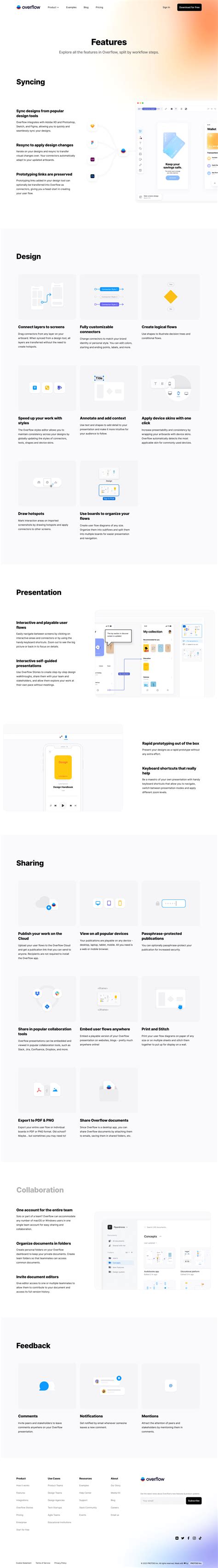 Overflow Features Page Saas Landing Page