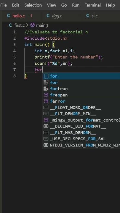 Factorial Program In C Shorts Shortvideo Cprogramming Youtube