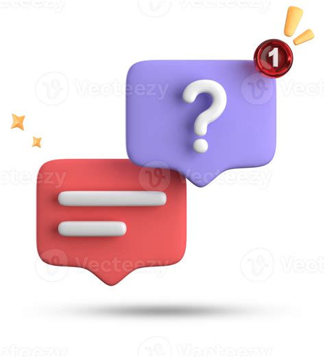 3d rendering of speech bubble 3d pastel chat with question mark icon
