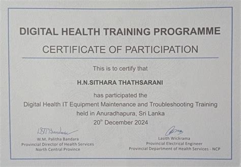 Sithara Thathsarani On Linkedin Overview The Digital Health It Equipment Maintenance And