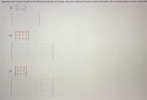 Solved Determine The Inverse Of Each Of The Following
