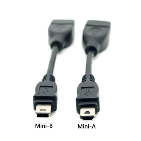 Mini USB Type A Mini USB Type B To USB Female OTG Cable DV DC In Computer Cables