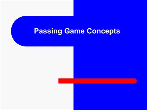 Passing Game Concepts What Is A Concept