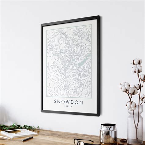 Snowdon Topographic Map Print Contour Lines Map Print Etsy Uk