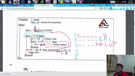 Correction Passage 2015 V1 Dossie 2 Ex1 Algorithme Darija YouTube