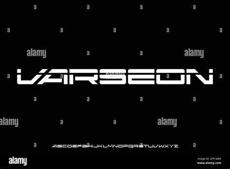 Modern Futuristic Extend Display Font Vector Stock Vector Image And Art Alamy