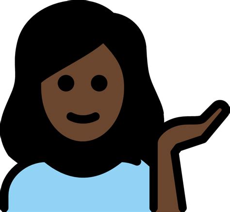 Woman Tipping Hand Dark Skin Tone Emoji Download For Free Iconduck