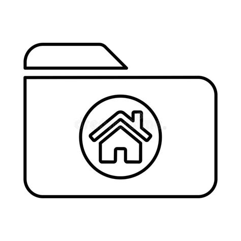 Home Folder Icon Stock Vector Illustration Of House