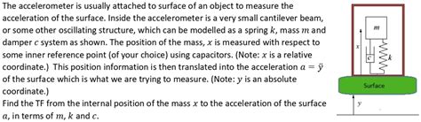 SOLVED The Accelerometer Is Usually Attached To Surface Of An Object To Measure The