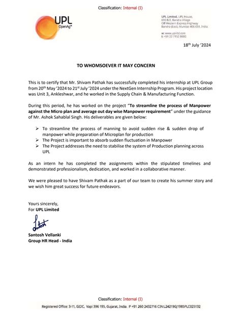 Shivam Pathak On Linkedin Internship Upl Projectmanagement