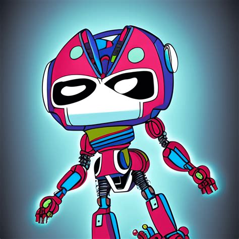 Funky Mutant Robot Chibi Cartoon · Creative Fabrica