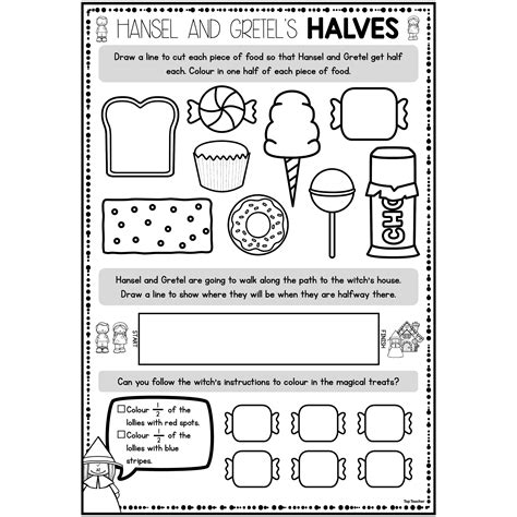 Hansel And Gretels Halves Worksheets Top Teacher