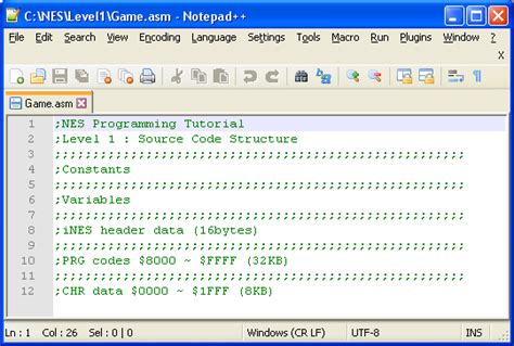 Nes Programming Tutorial Source Code Structure