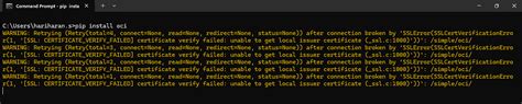 Pip Install Fails With Connection Error Ssl Certificateverifyfailed Certificate Verify