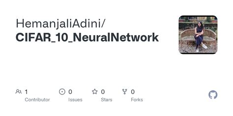 GitHub HemanjaliAdini CIFAR NeuralNetwork
